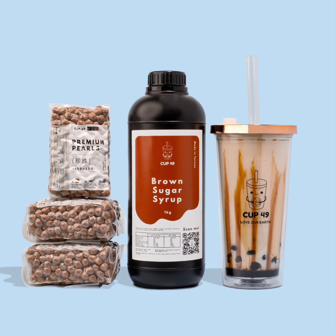 Brown Sugar Milk Bubble Tea Kit - Cup 49